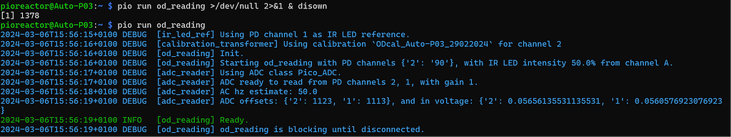 Optical density not being recorded, although it is "Started" - User interface - Pioreactor forum