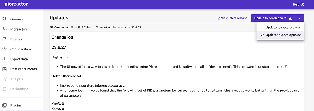 New Pioreactor software release: 23.6.27 - Pioreactor forum